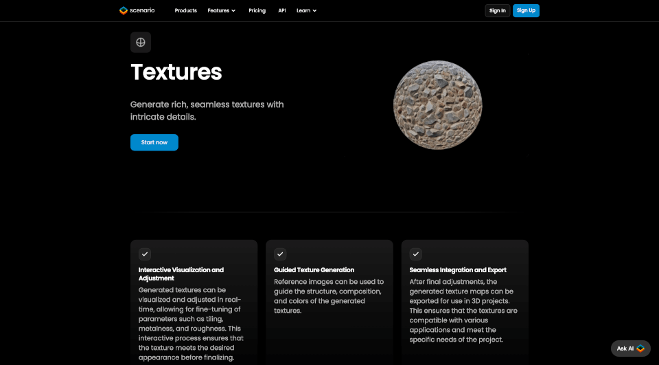 Scenario: AI-Powered Texture Generation for 3D Design and Game ...